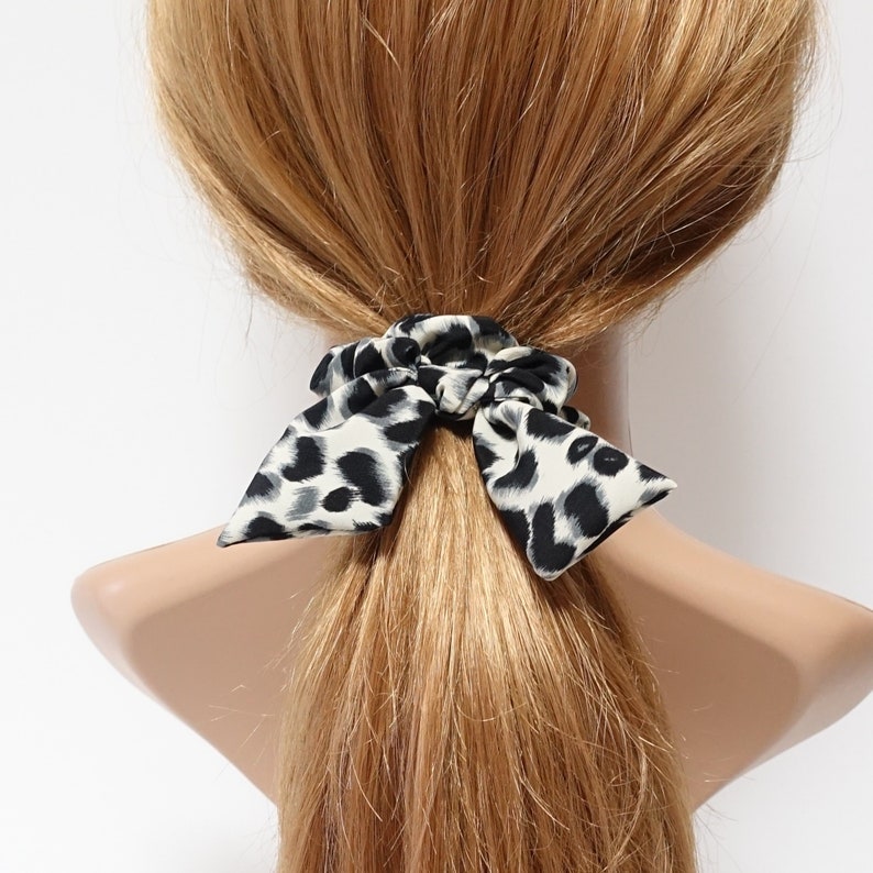 Leopard Print Bow Knot Scrunchies Animal Print Pattern Hair - Etsy