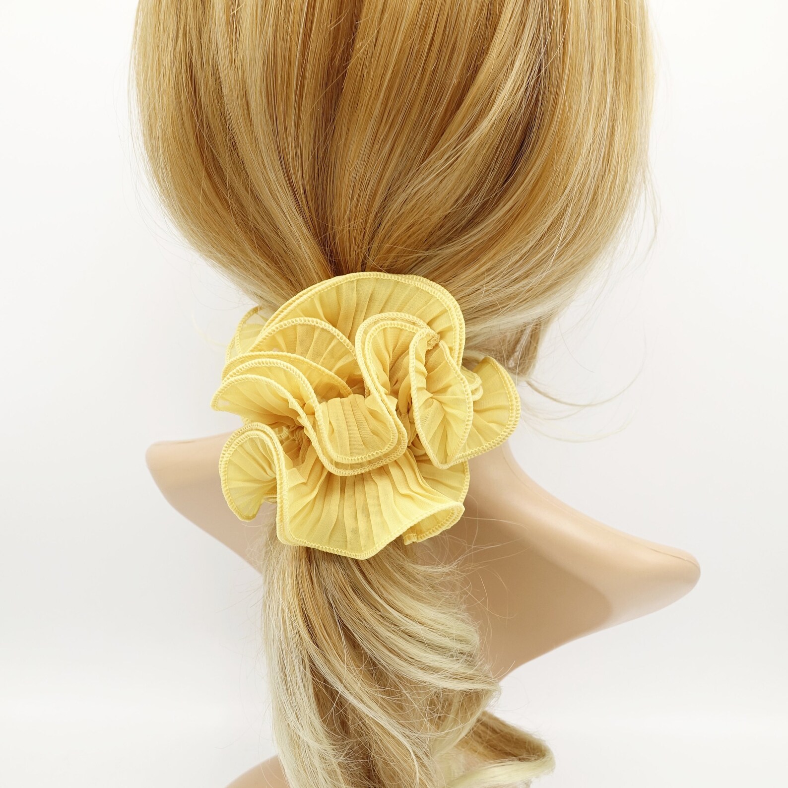 4 Edges Pleated Scrunchies Colorful Scrunchie Woman Hair - Etsy