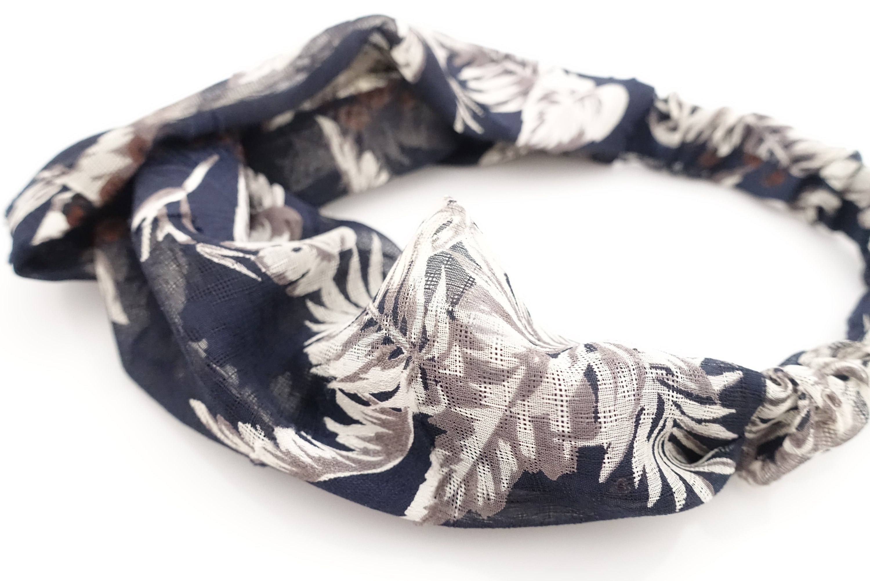 Wild tropical plant headband leaves print cross fashion | Etsy