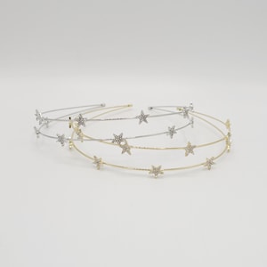 Double Strand Star Rhinestone Headband Thin Metal Headband for Women - Etsy
