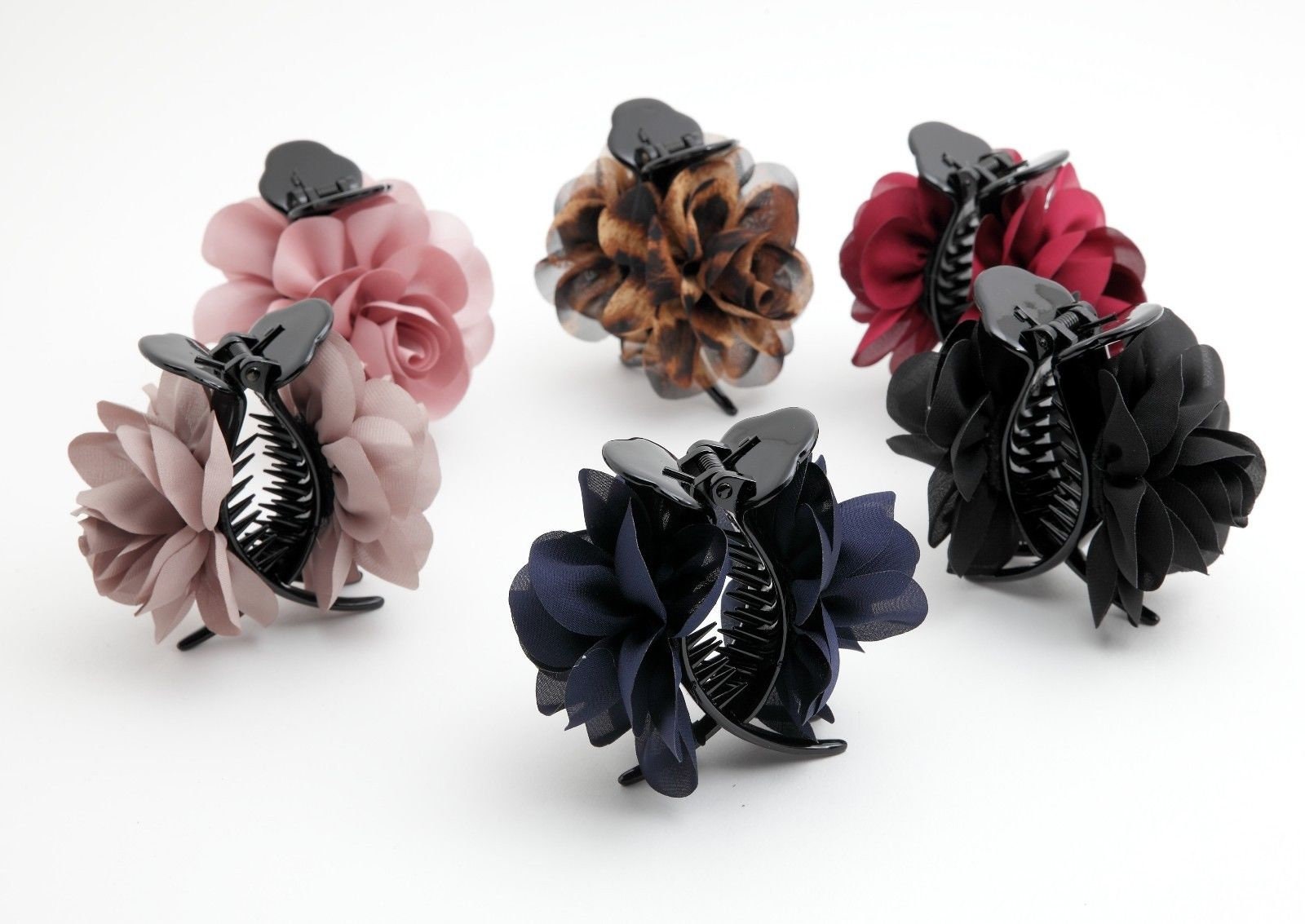 3 Prong Clip Mini Flower Decorated Hair Claw Women Hair Accessory - Etsy