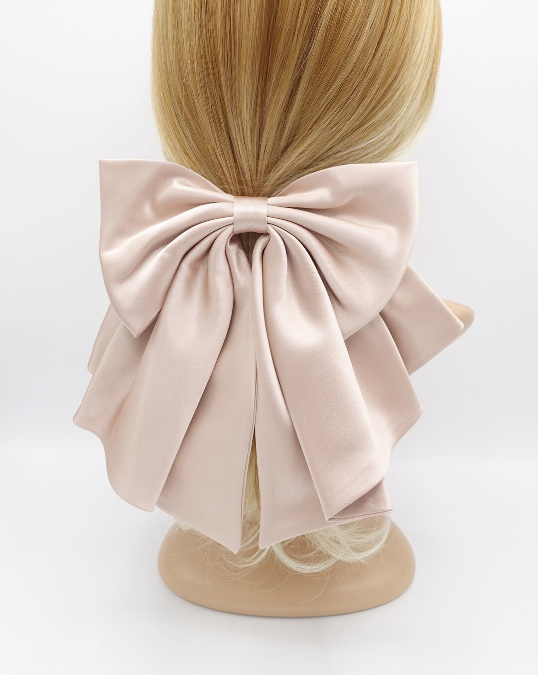 Satin Suit Hair Bow Classic Hair Accessory for Women - Etsy