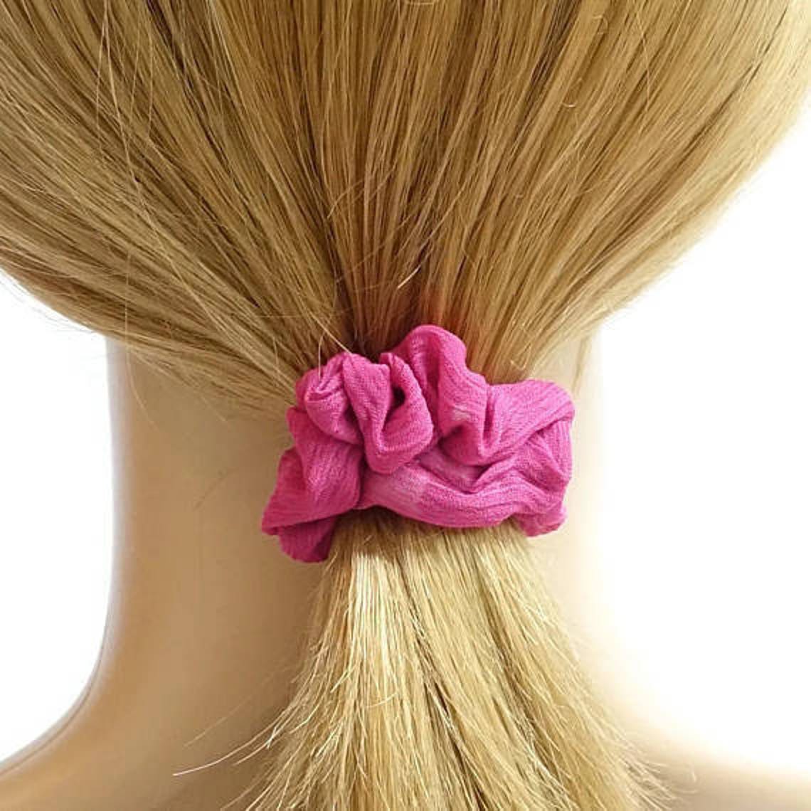 A Set of 5 Mini Chiffon Scrunchies Set Solid Color Scrunchy - Etsy