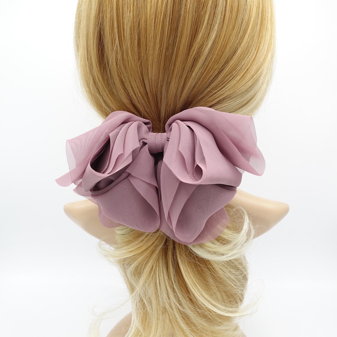 Chiffon Floppy Hair Bow: Multi-layered Butterfly Accessory - Etsy