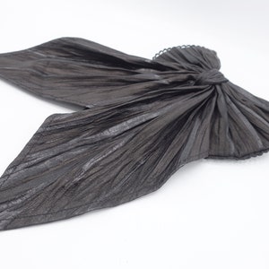 Leather Pleats Hair Bow Fashionista Hair Accessory for Women - Etsy