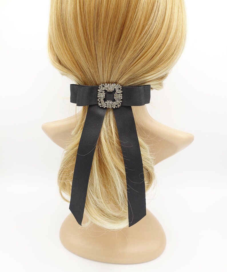 Rhinestone Buckle Hair Bow Jeweled Women Hair Accessory - Etsy