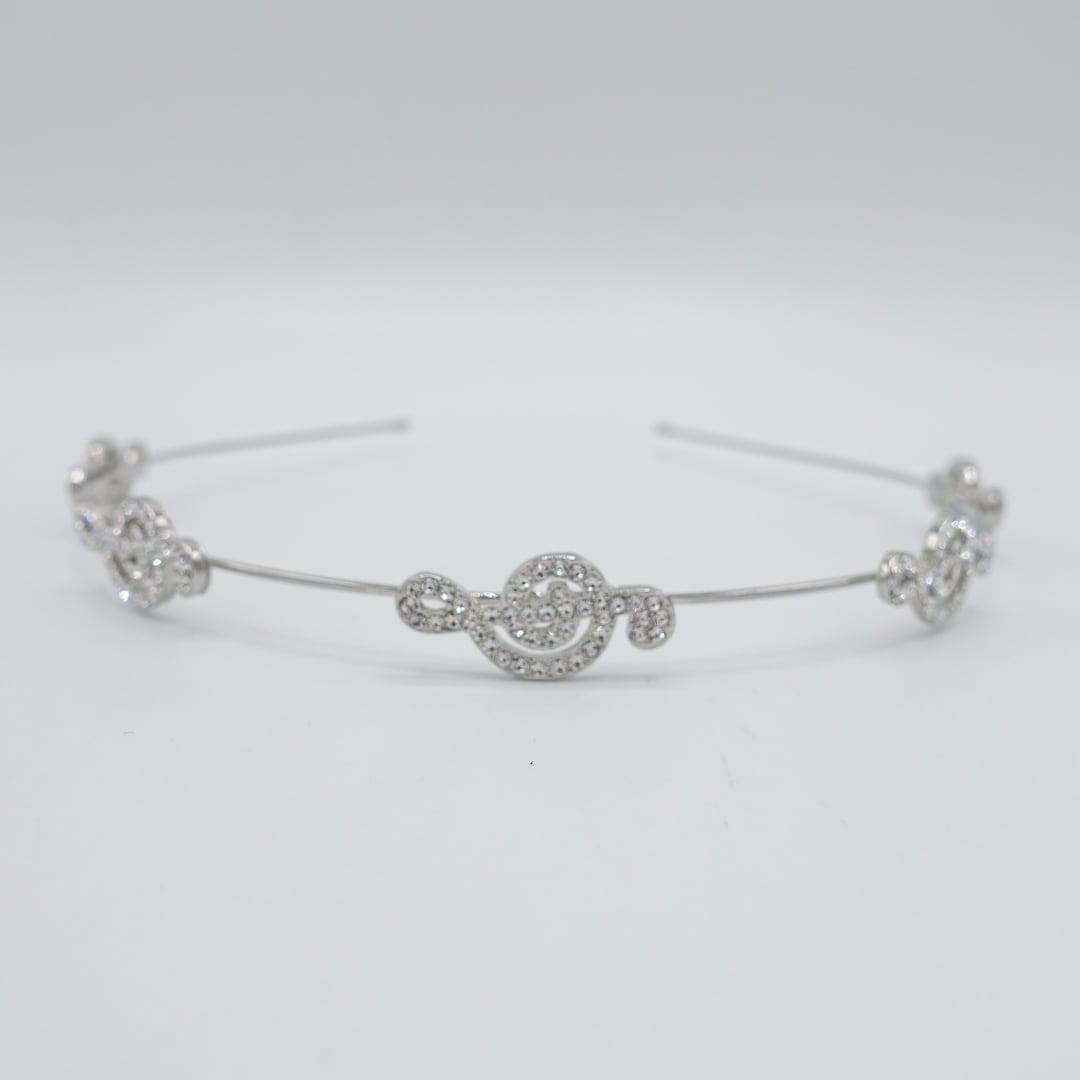 Treble Clef Rhinestone Thin Headband - Etsy