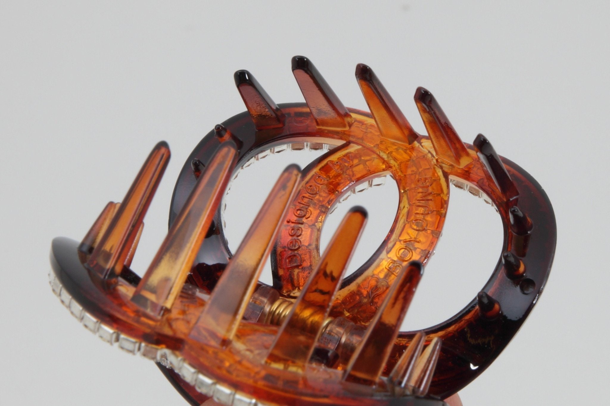 Small Rhinestone Hair Claw Circle Dissolve Half up Half Down - Etsy