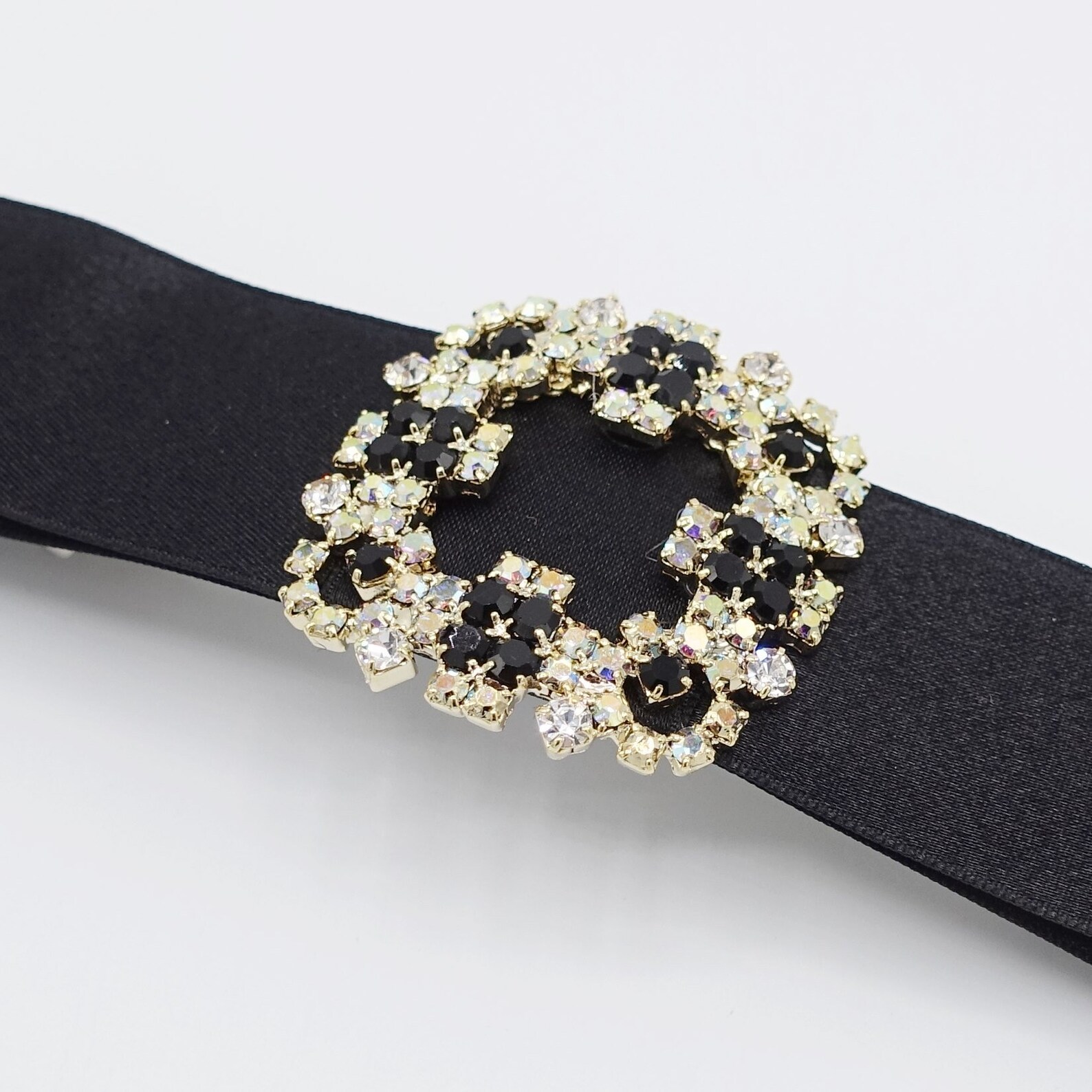 Jeweled Buckle Satin Hair Bow Luxury Hair Accessory for Women - Etsy