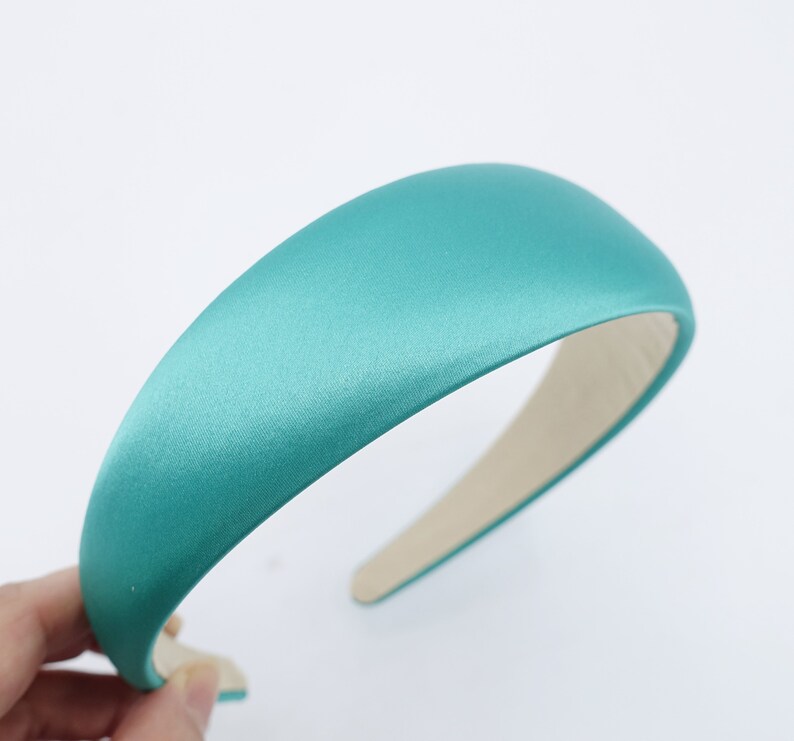 Colorful Satin Padded Headband Basic Women Hairband Hair - Etsy