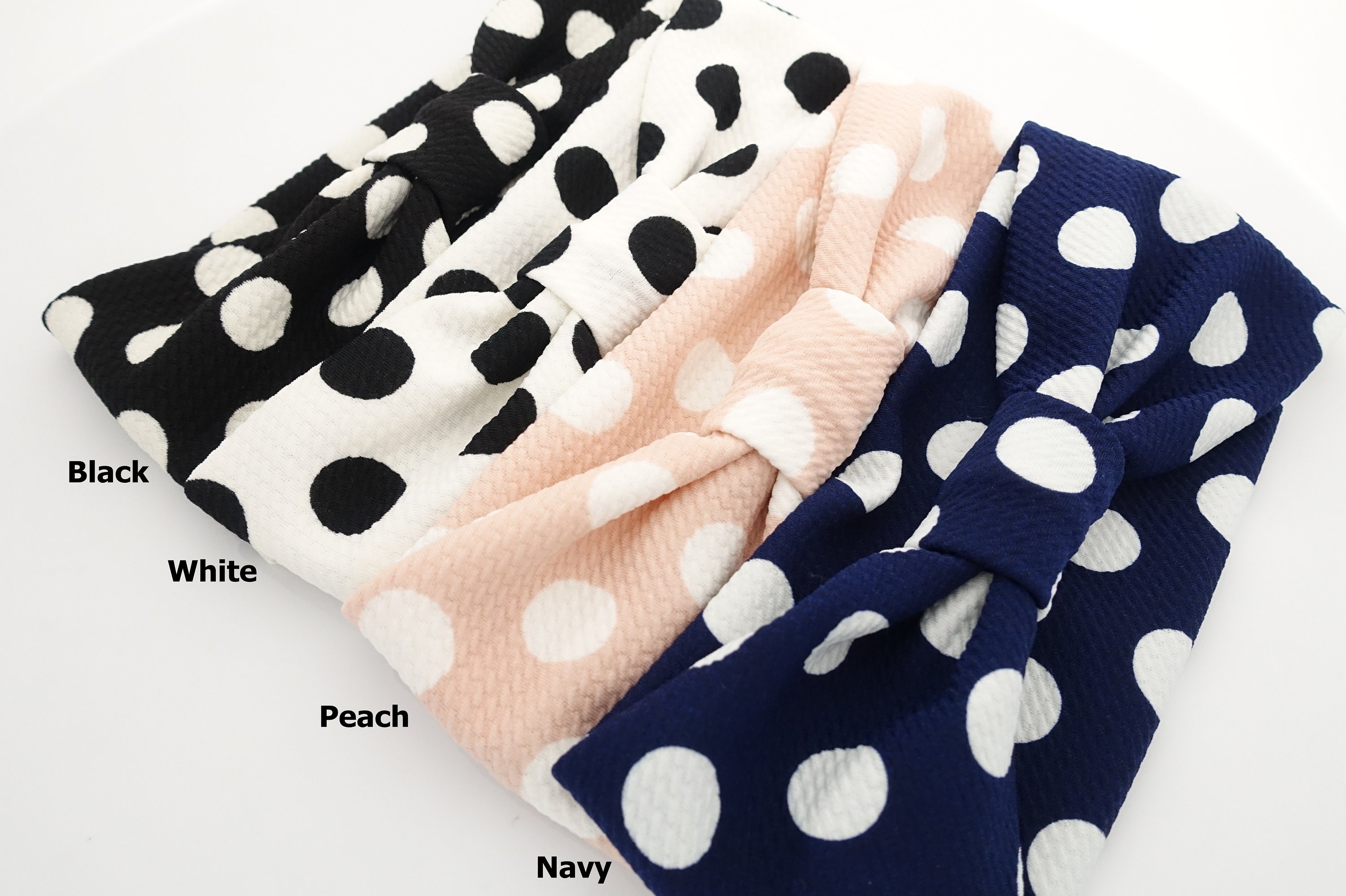 Dot Span Headband Casual Woman Knot Hairband Headwrap - Etsy