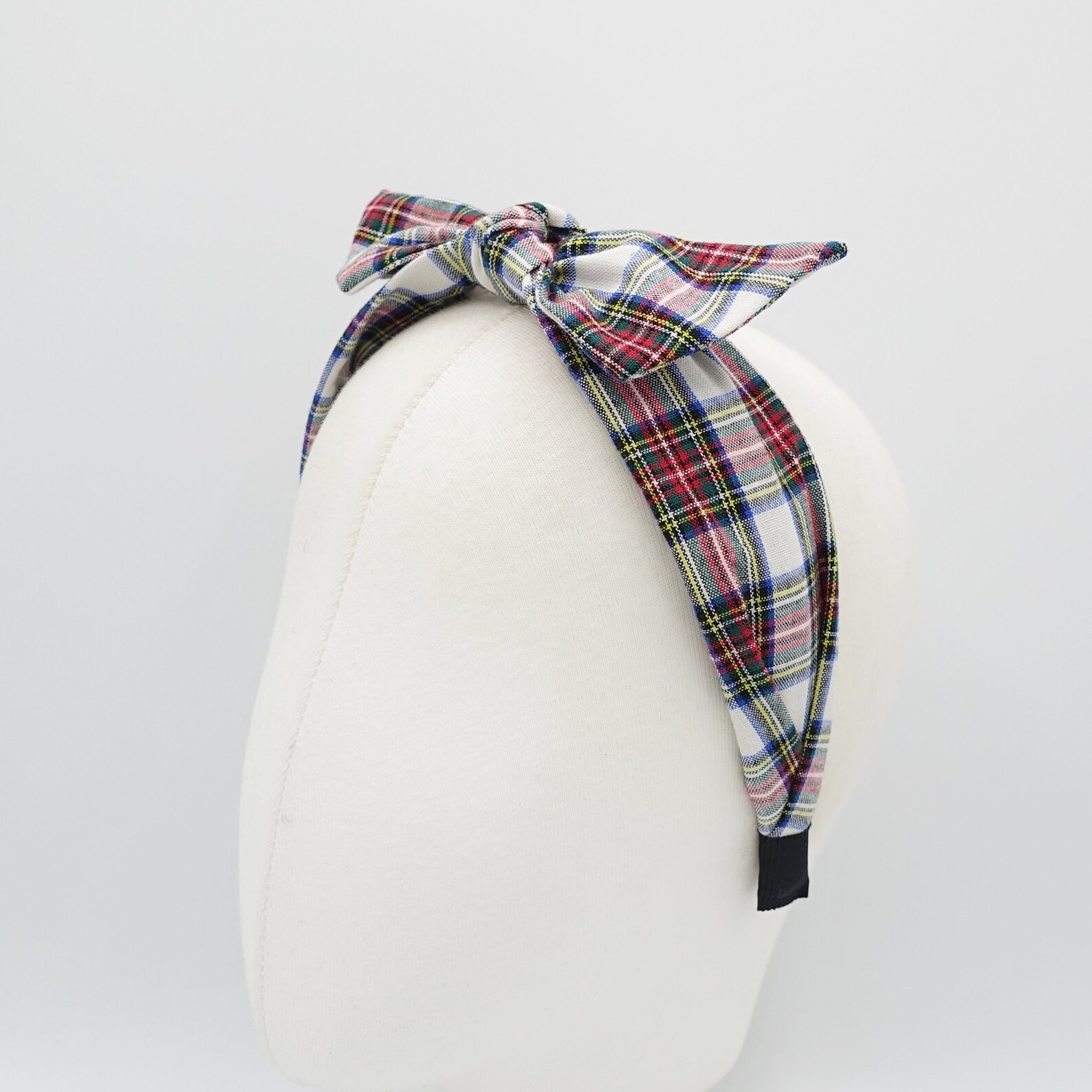 Plaid Check Headband Wired Bow Knot Hairband Women Hair Accessory - Etsy