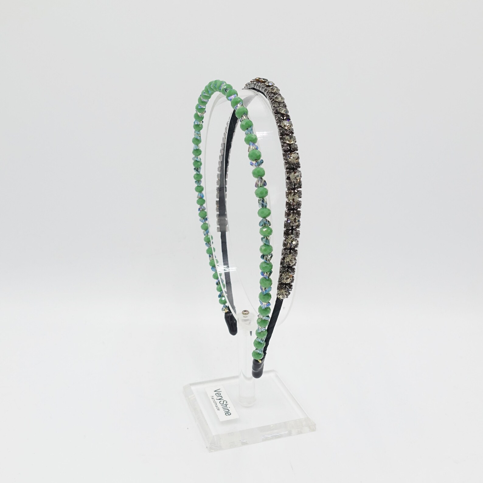 Jeweled Double Headband Rhinestone Crystal Embellished - Etsy