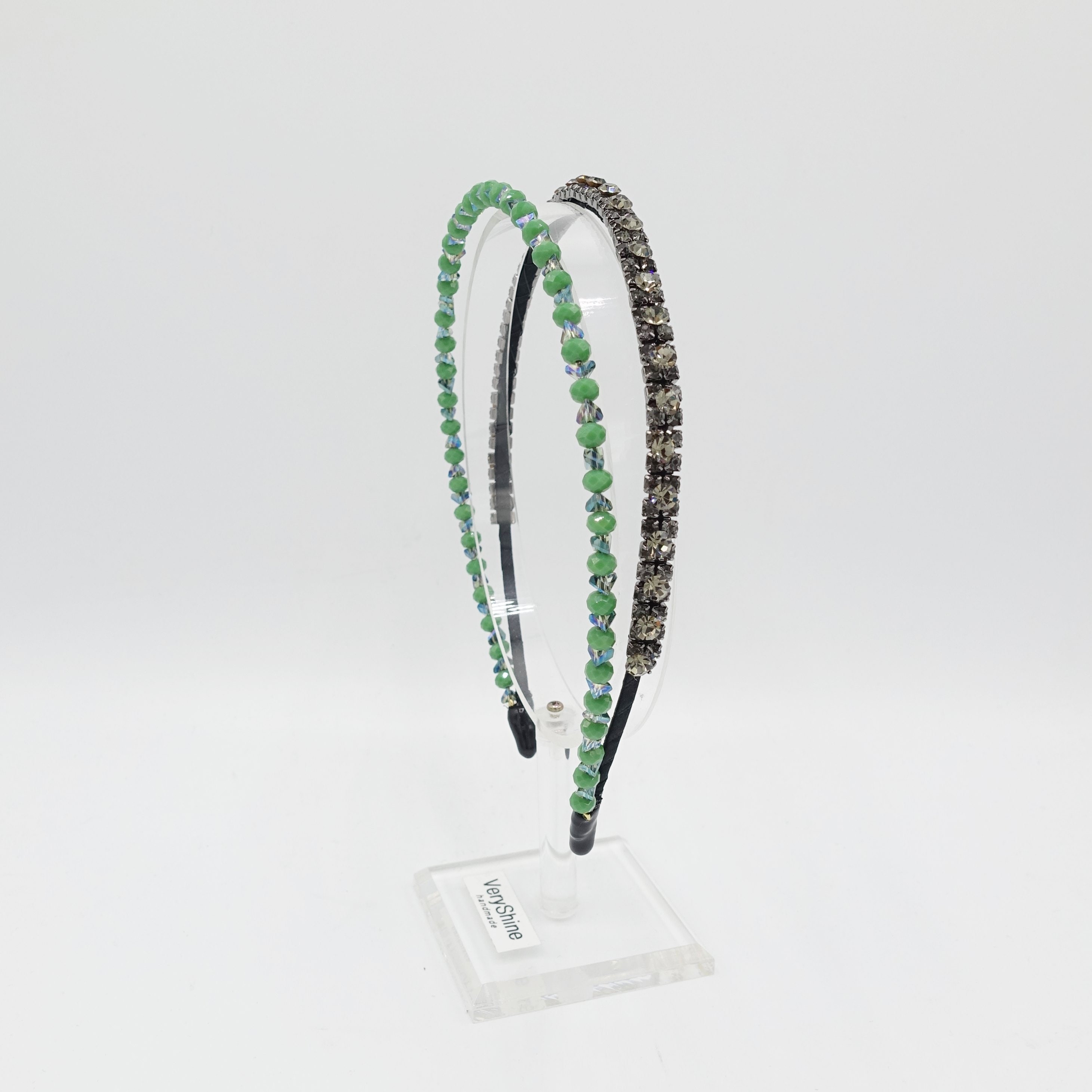 Jeweled double headband rhinestone crystal embellished | Etsy