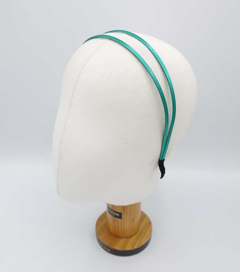 Satin Double Headband Solid Basic Hair Accessory for Women - Etsy