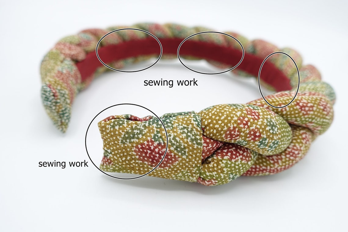 Silk Braided Headband Floral Padded Hairband Luxury Hair | Etsy