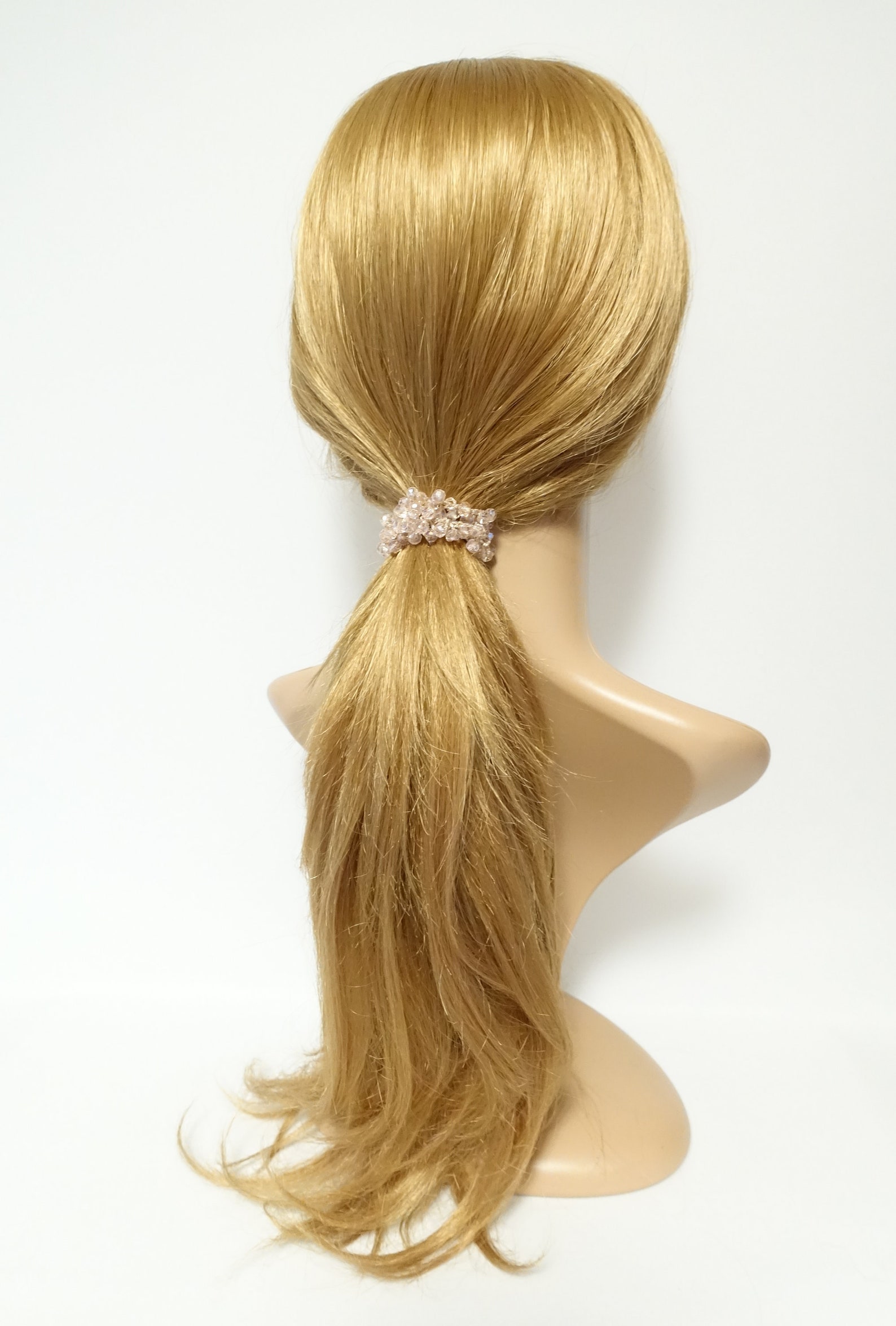 Glass Beads Beaded Hair Elastic Ponytail Holder Women - Etsy