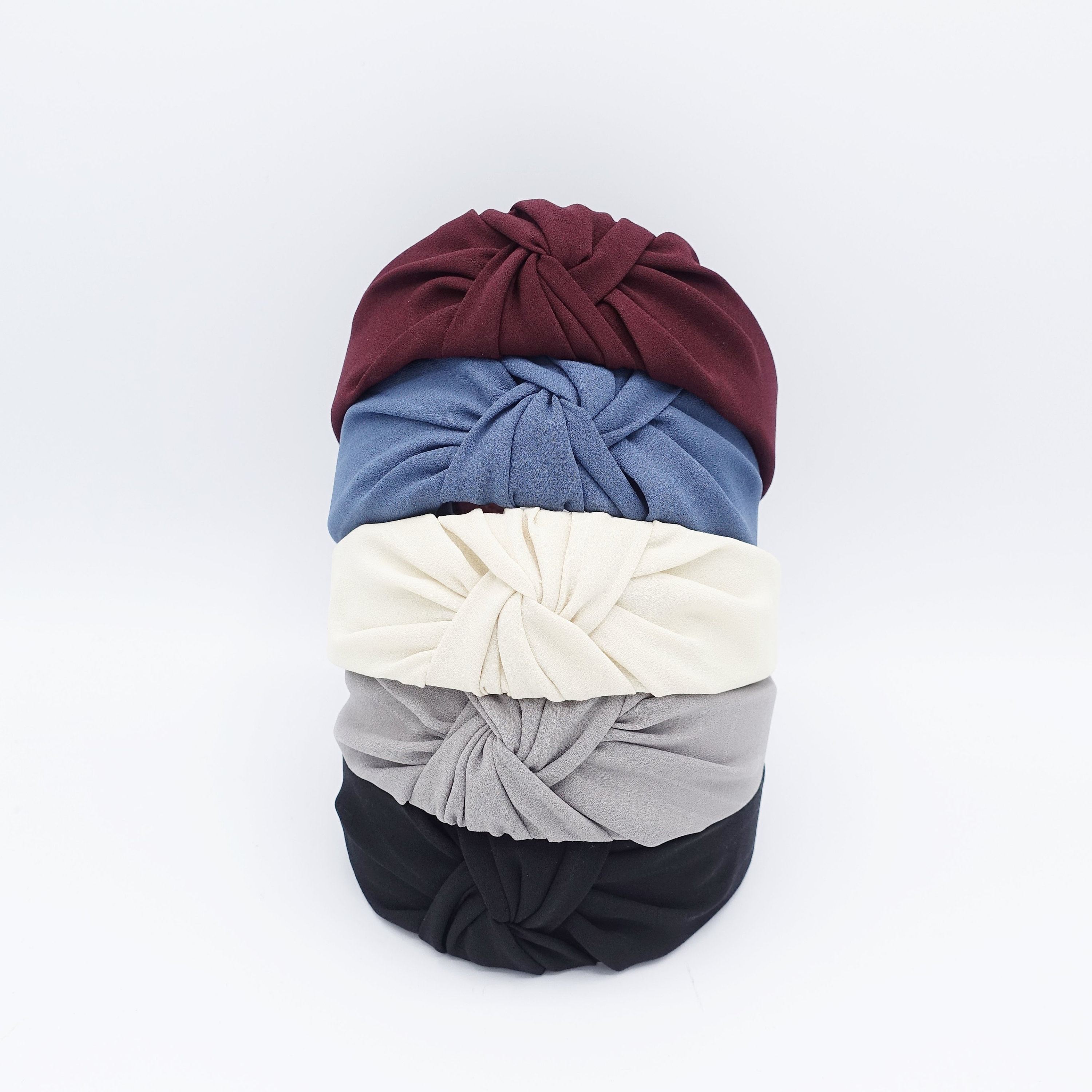 Chiffon Grid Knot Headband Thin Fabric Hairband Women Hair Accessory - Etsy