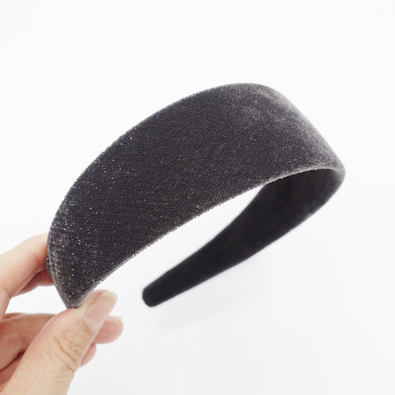 Glittering Velvet Flat Headband Basic Women Hairband - Etsy