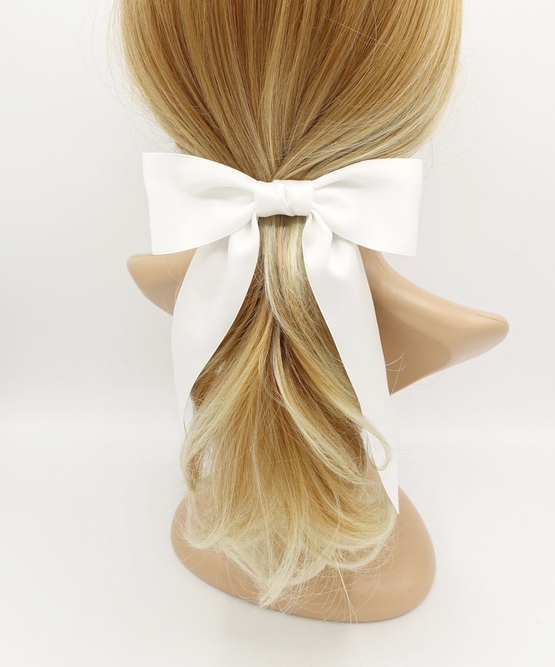 Tail Hair Bow: Veryshine Cotton Blend Barrette - Etsy