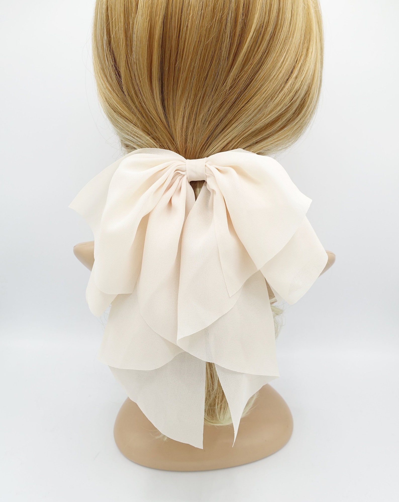 Chiffon Droopy Hair Bow Sheer Hair Accessory for Women - Etsy