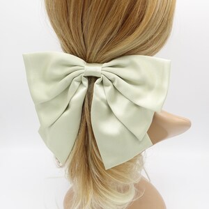 Droopy Satin Hair Bow Double Layered Hair Accessory for Women - Etsy