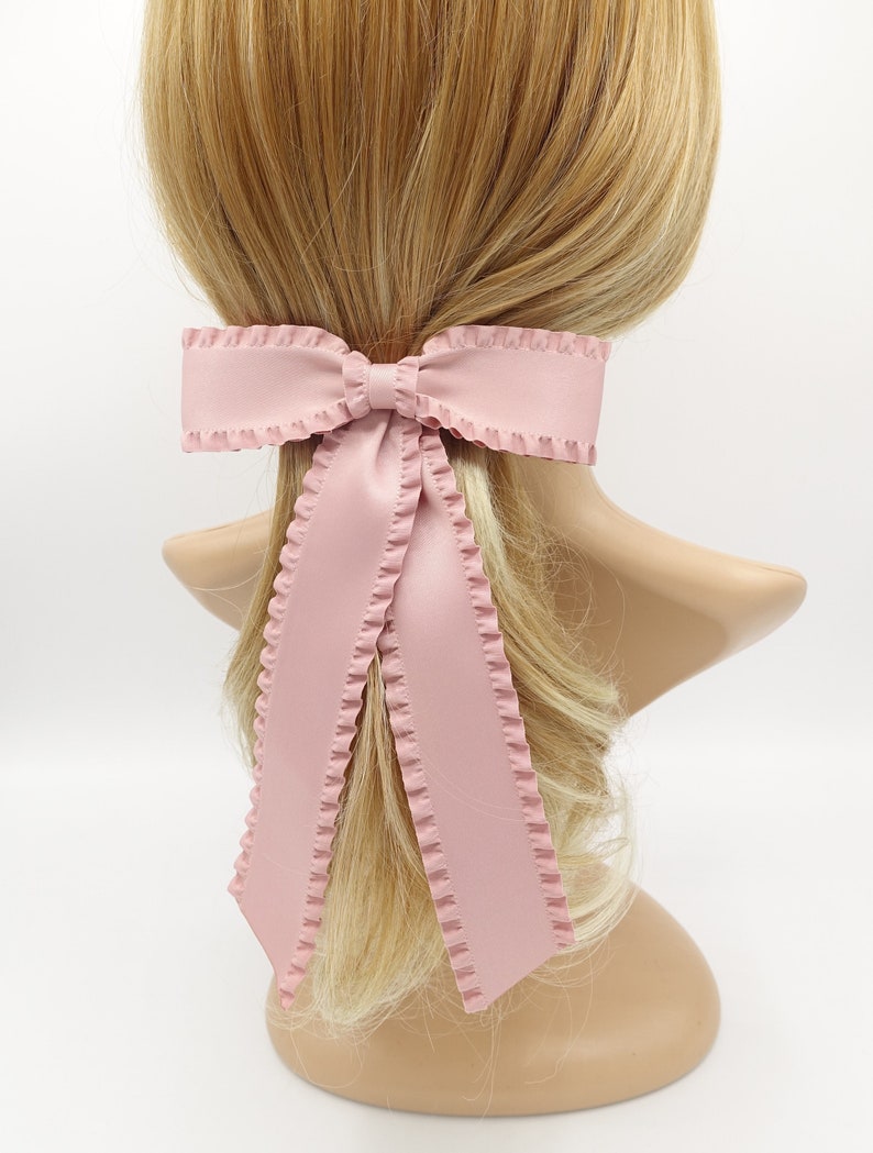 Frill Hair Bow Basic Style - Etsy
