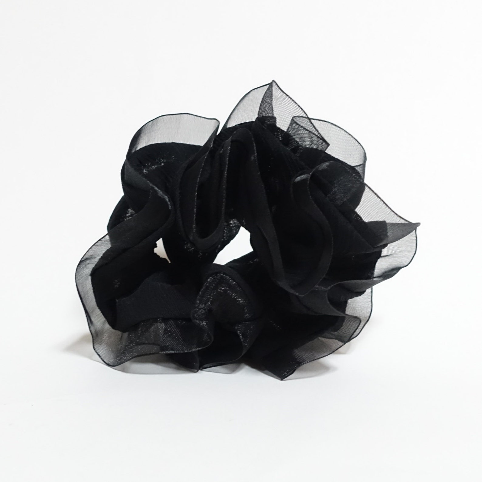 Mesh Trim Chiffon Scrunchies Hair Elastics Women Hair - Etsy