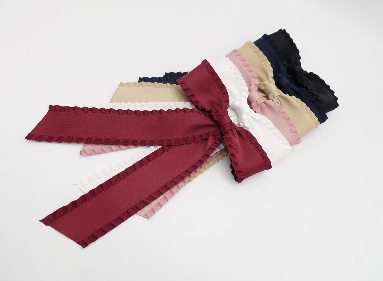 Frill Hair Bow Basic Style - Etsy