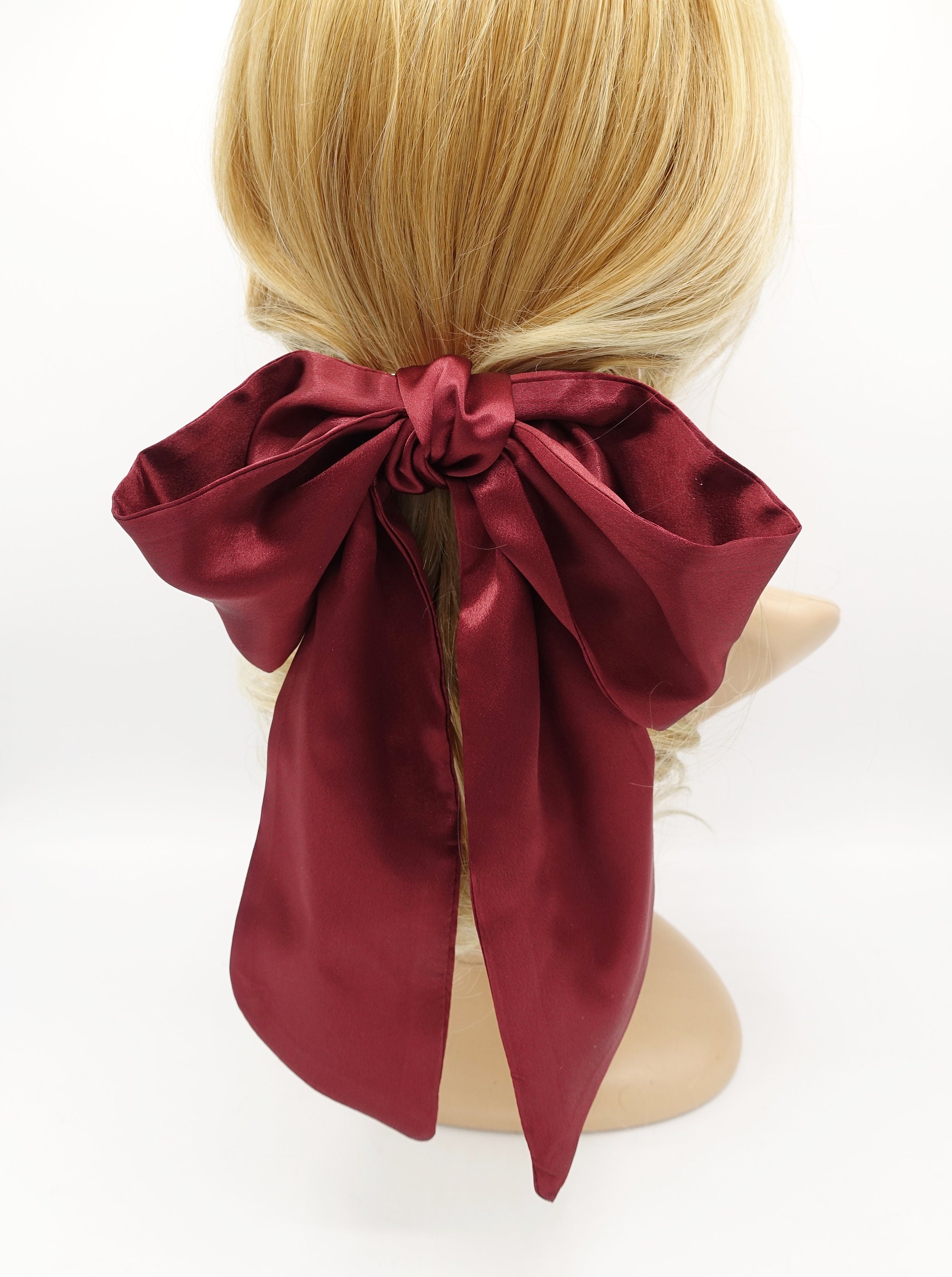 Silk Satin Droopy Hair Bow Big Floppy Bow Luxury Hair Etsy