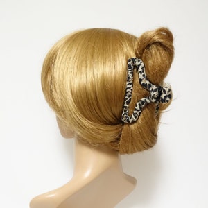 Leopard Print Pattern Wrapped Hair Claw Clip Women Updo Hair Accessory ...