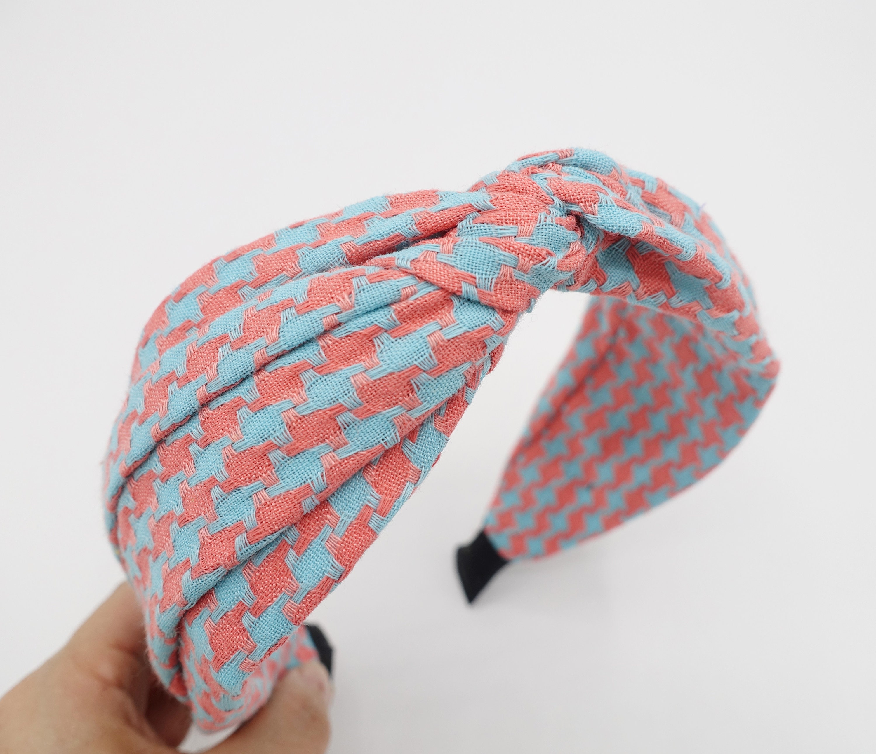 Cotton tweed headband cross hairband for women | Etsy