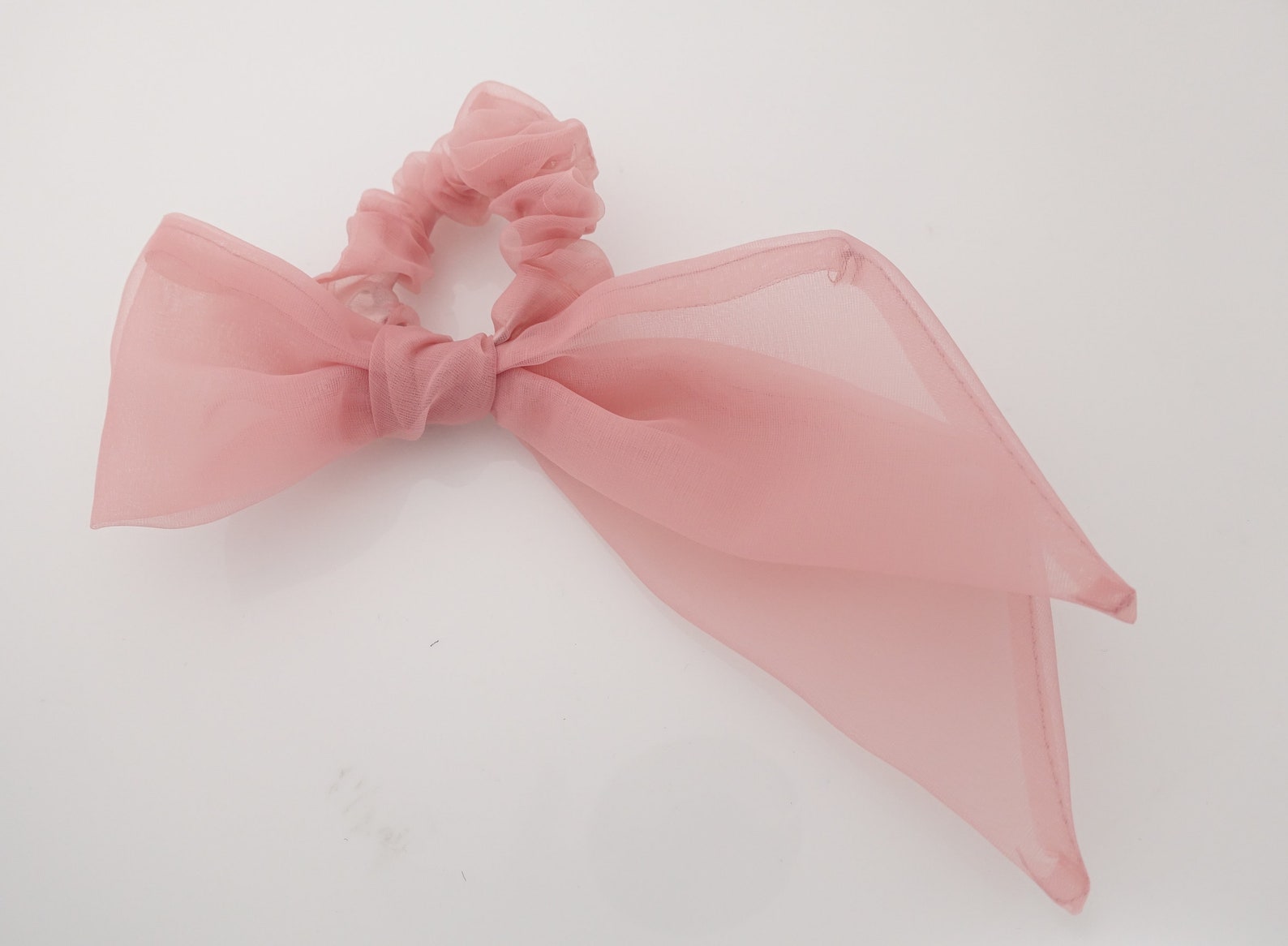 Solid Organdy Mesh Bow Knot Scrunchies Woman Hair Accessory - Etsy