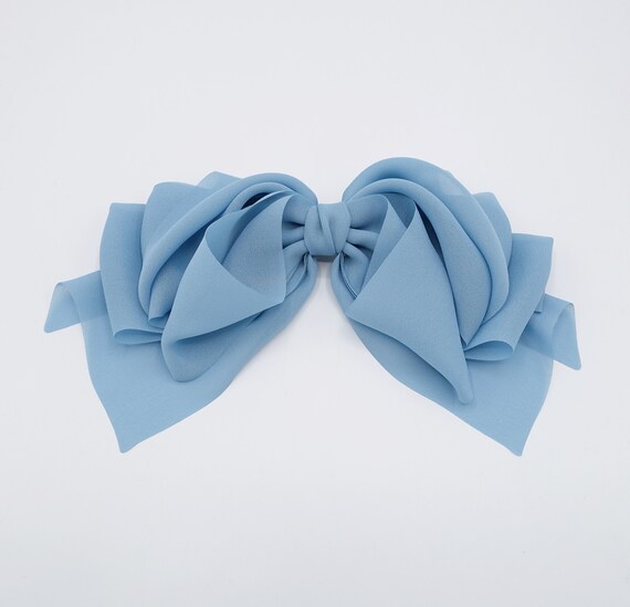 Chiffon Drape Hair Bow Feminine Hair Accessory - Etsy