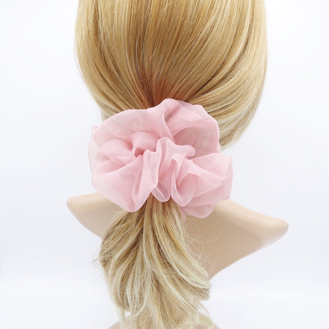 Solid Organza Scrunchies See-through Scrunchie Woman Hair Accessory - Etsy
