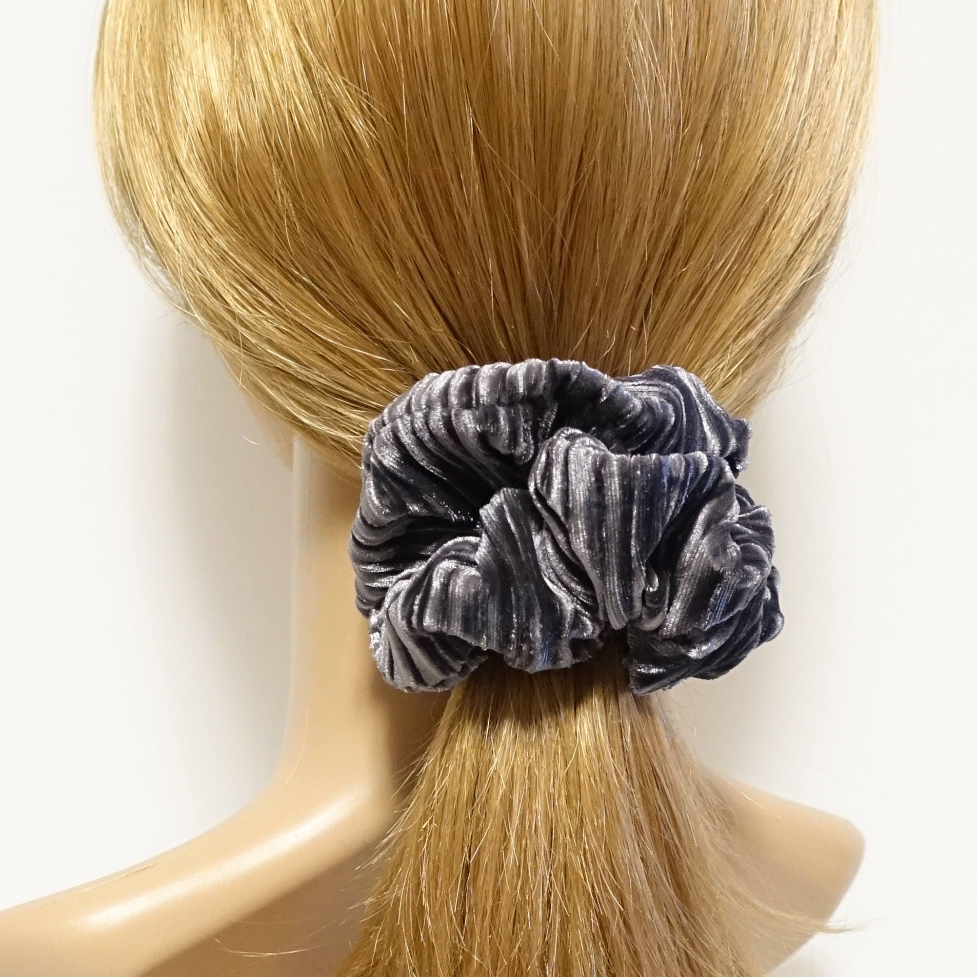 Solid pleat velvet scrunchies women Hair Elastic scrunchie | Etsy