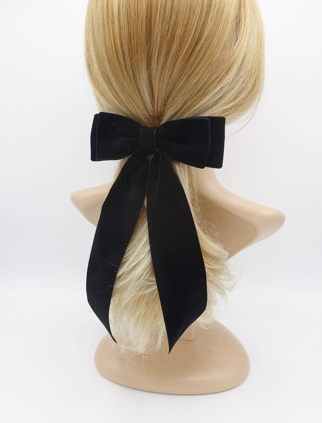 Black Velvet Hair Bow, Naomi Hair Bow, Practical Hair Bow, Must-have ...