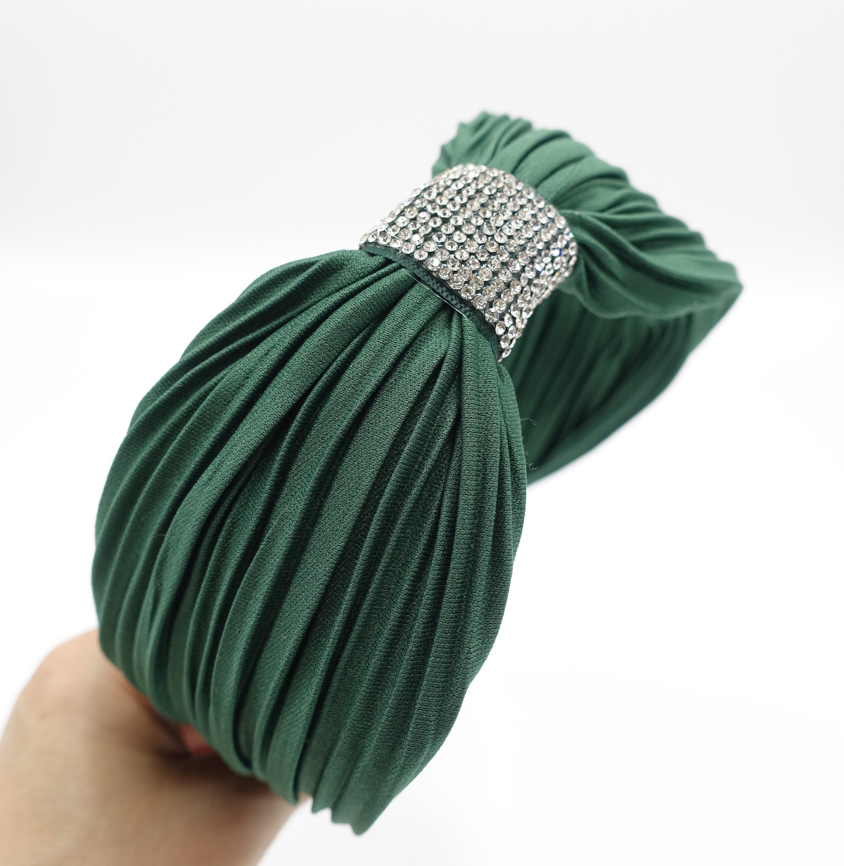 Pleated Headband Rhinestone Decorated Hairband Woman Hair Accessory - Etsy