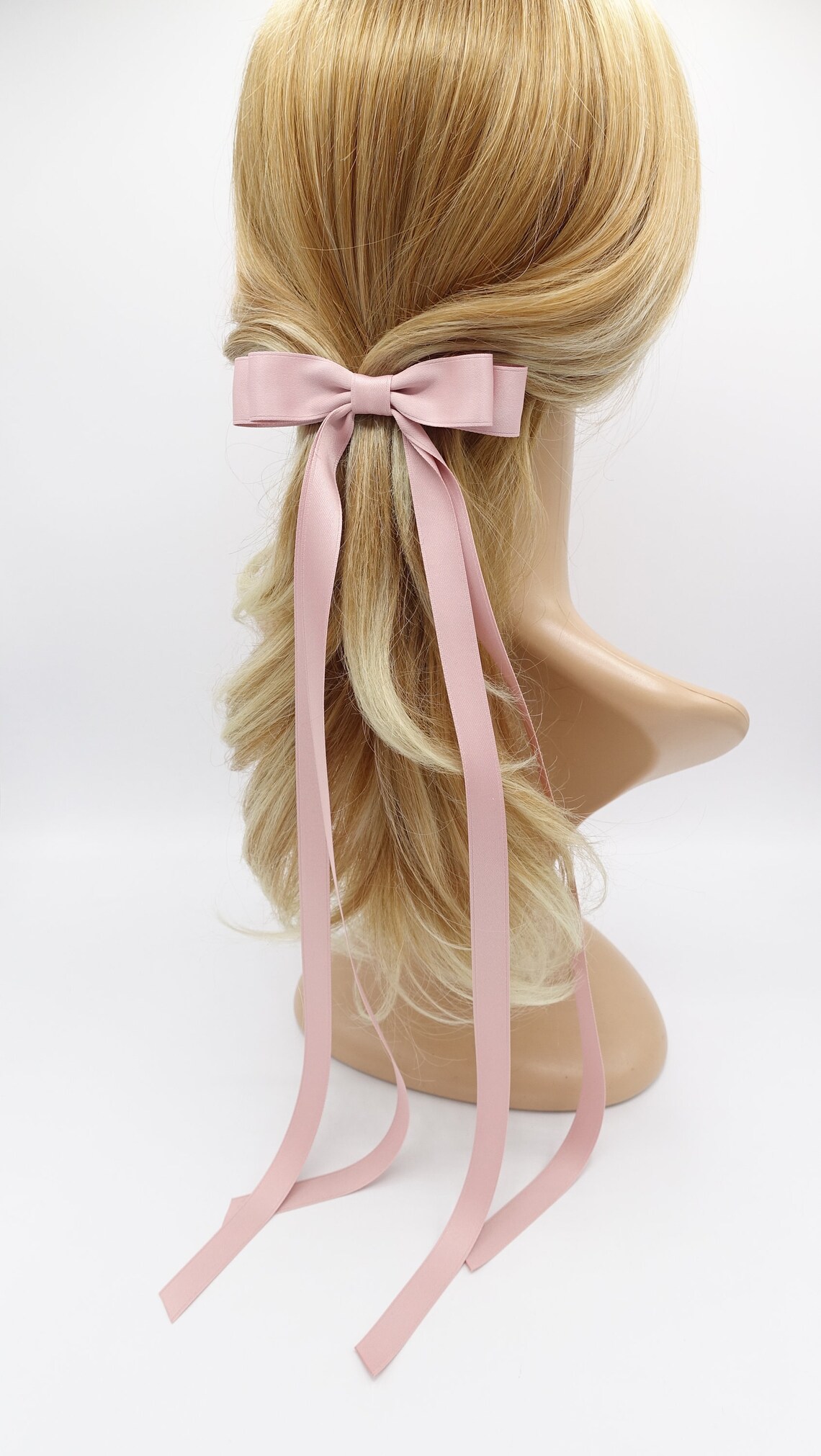 Satin Hair Bow With Extra Long Tails - Etsy