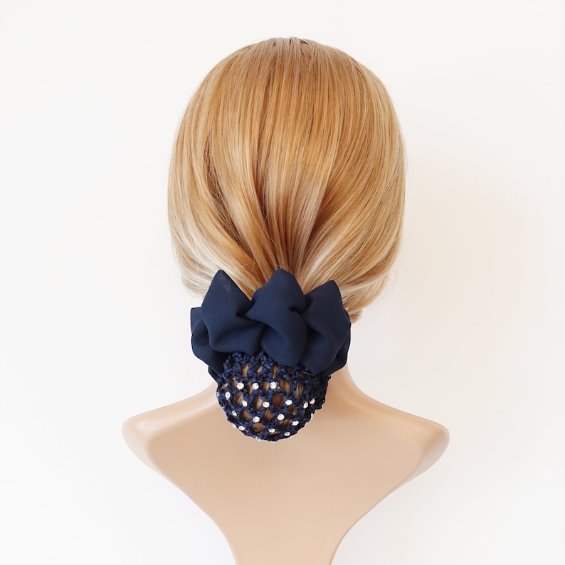 Rhinestone Bun Net Chiffon Decorated Snood Hair Claw Women Hair ...