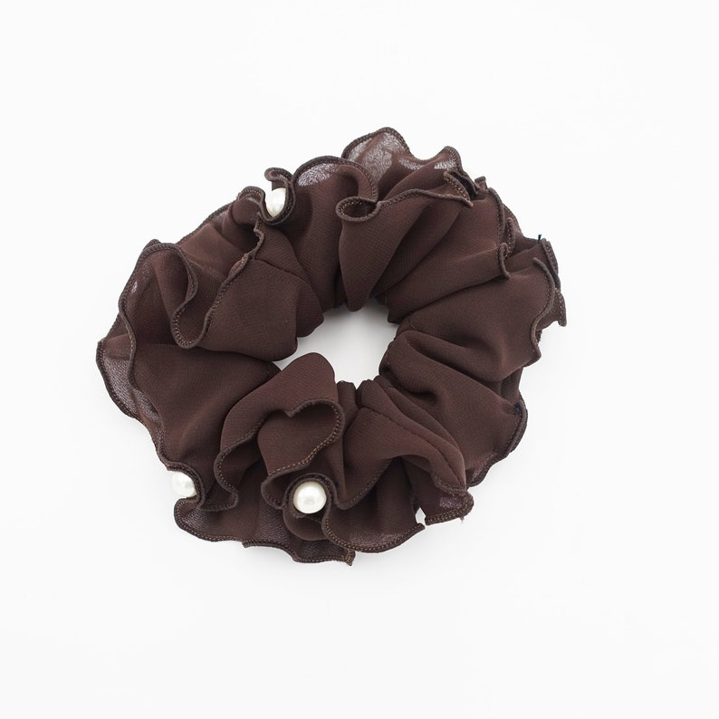 Pearl Chiffon Scrunchies Women Hair Elastic Scrunchie - Etsy