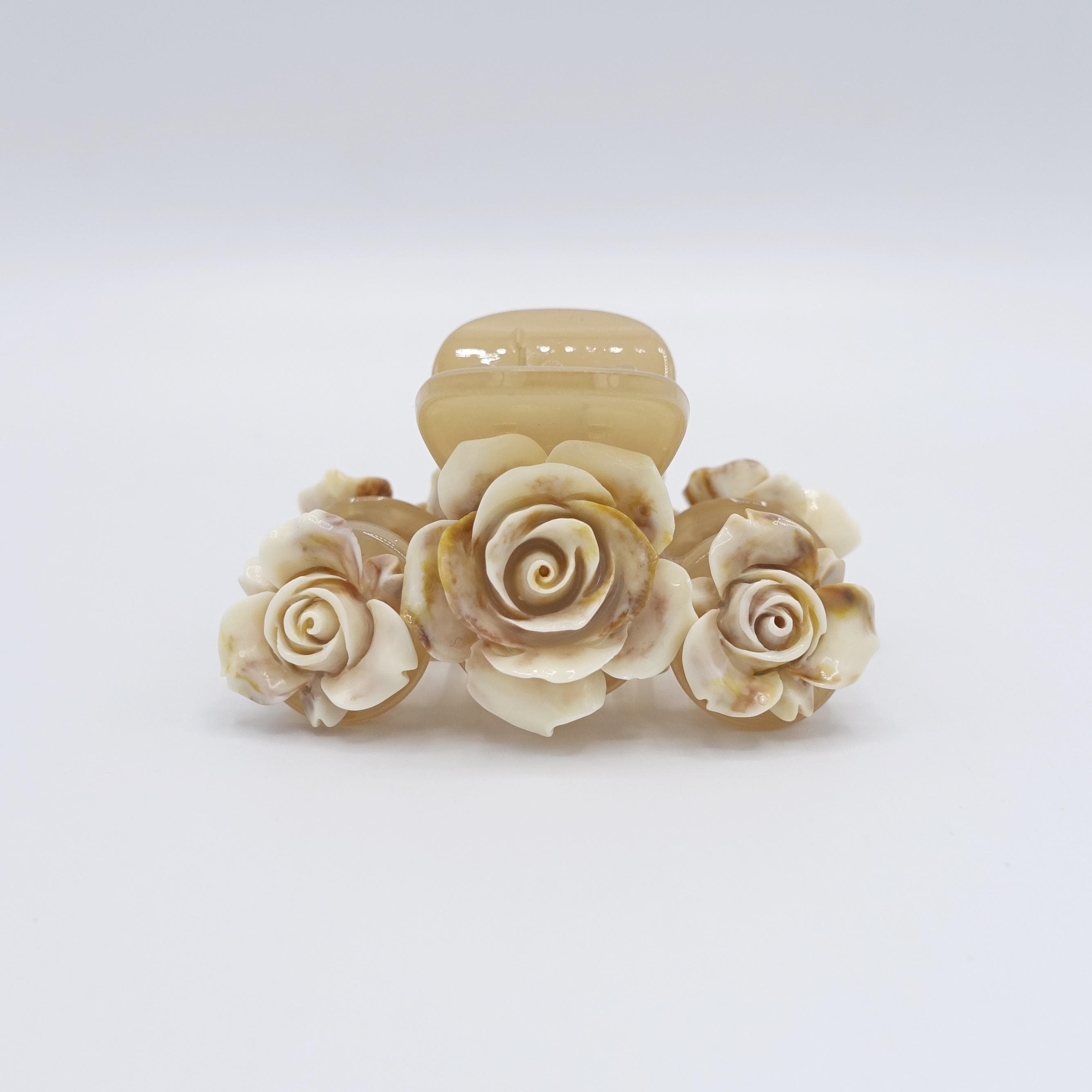 Floral Hair Claw, Flower Hair Clamp for Women - Etsy