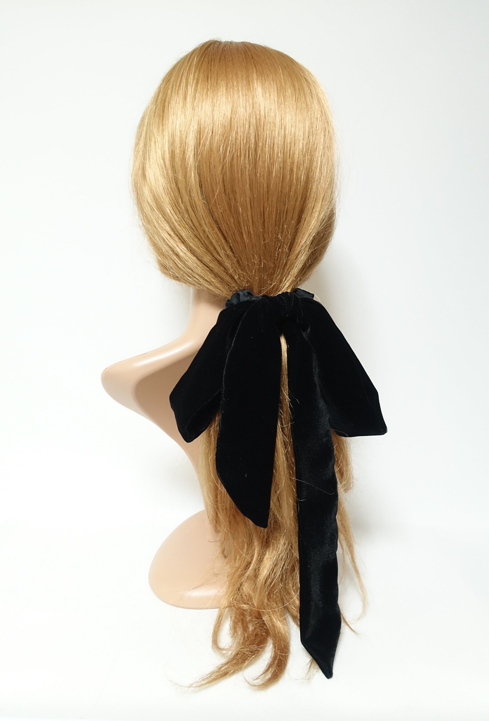 Silk Velvet Long Strap Bow Knot Satin Scrunchy Luxury Soft Bow | Etsy