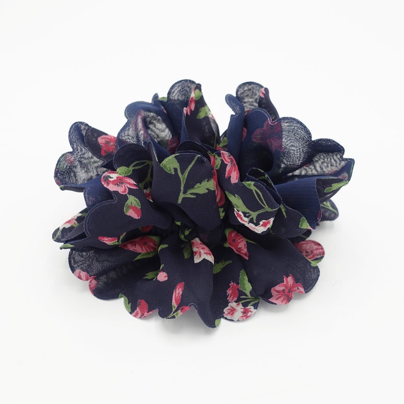 Chiffon Flower Plant Print Scrunchies Floral Petal Scrunchie - Etsy