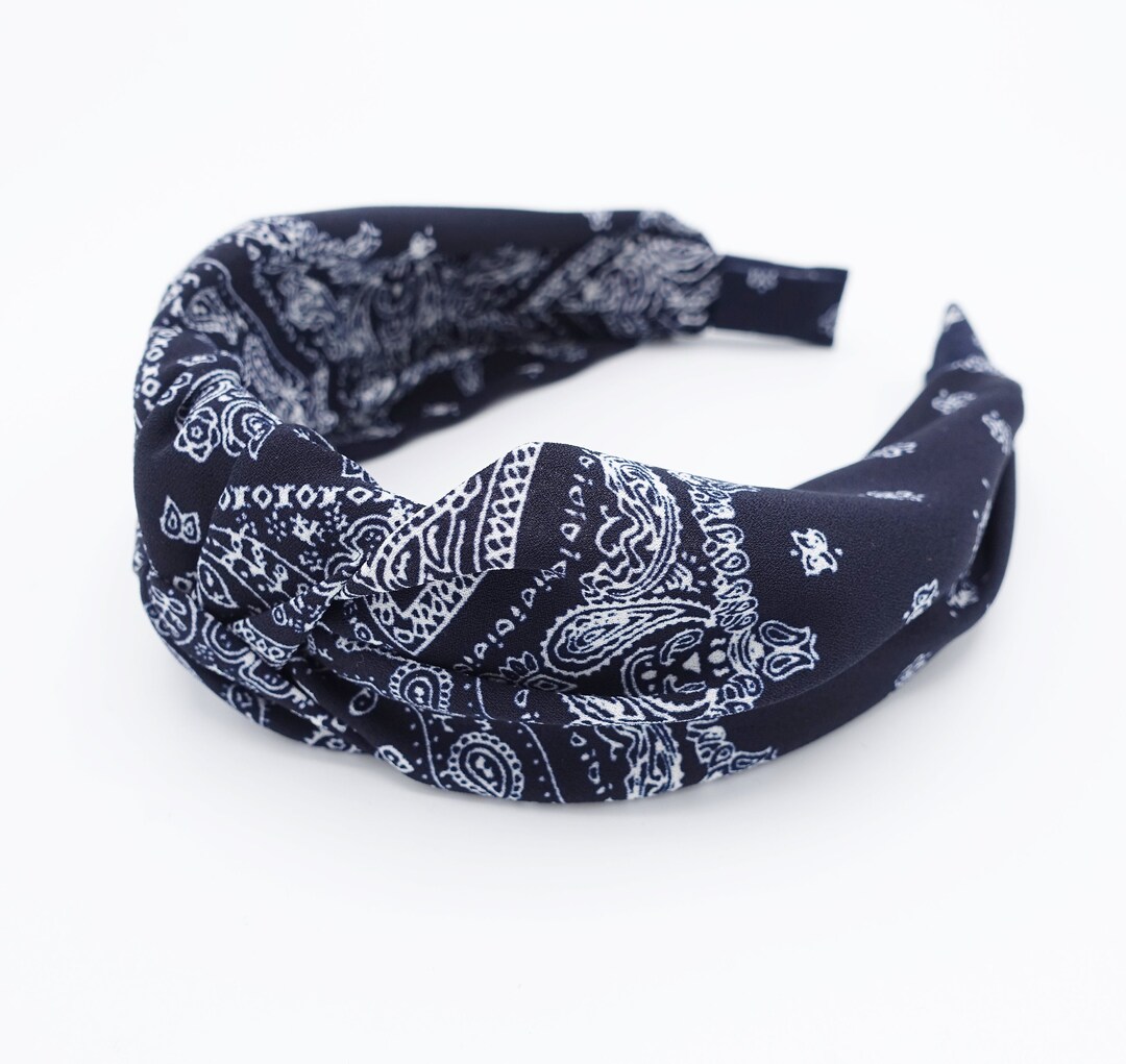 Bandana Headband Paisley Knotted Hairband Women Hair Accessory - Etsy