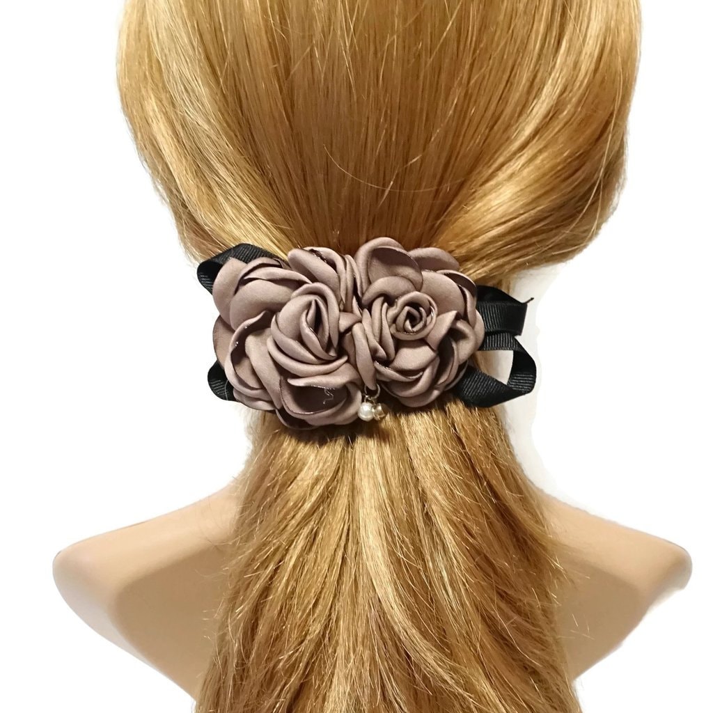 Two Rose Flowers French Hair Barrettes Women Hair Clip - Etsy