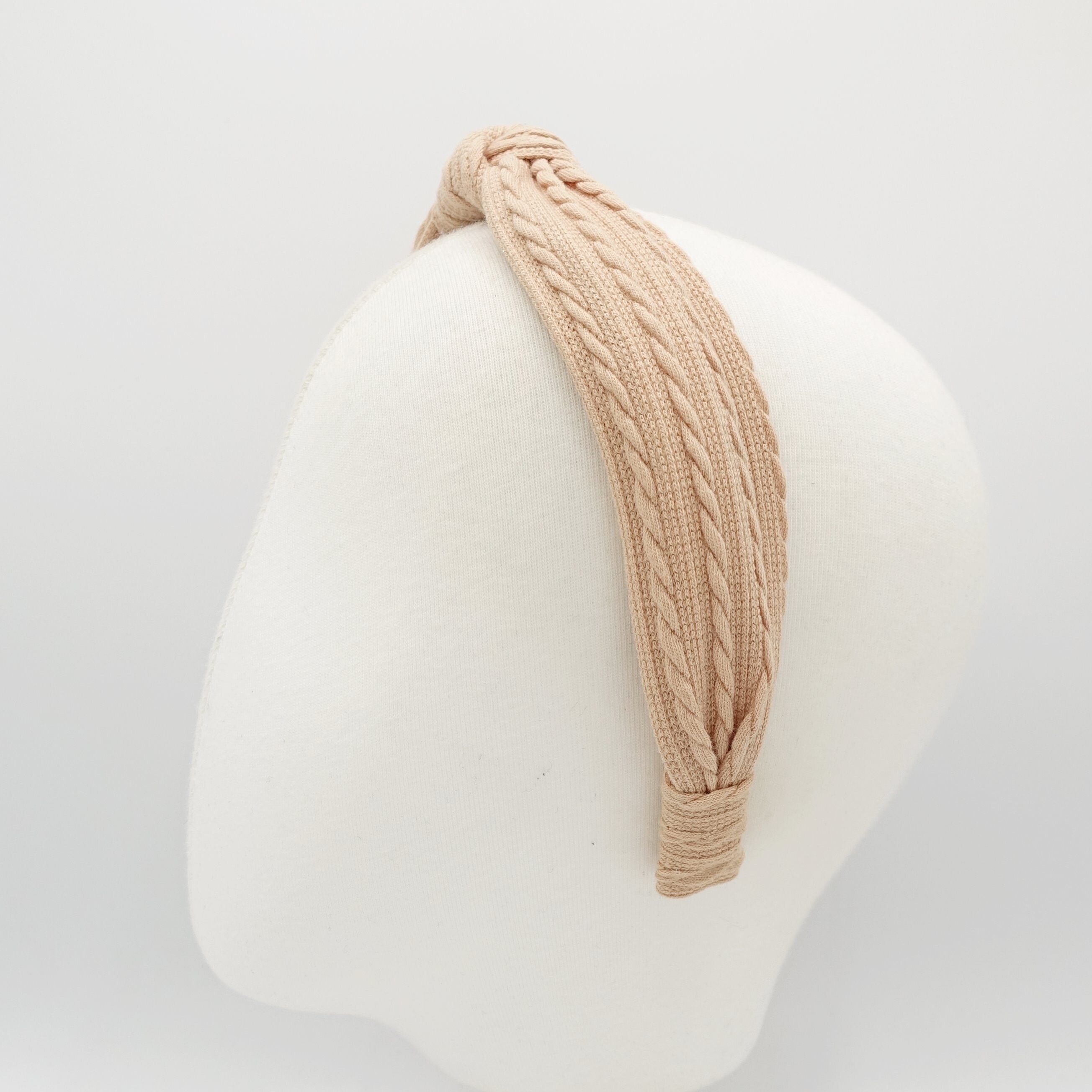 Knit Braided Pattern Headband Narrow Top Knot Hairband Fall Winter ...