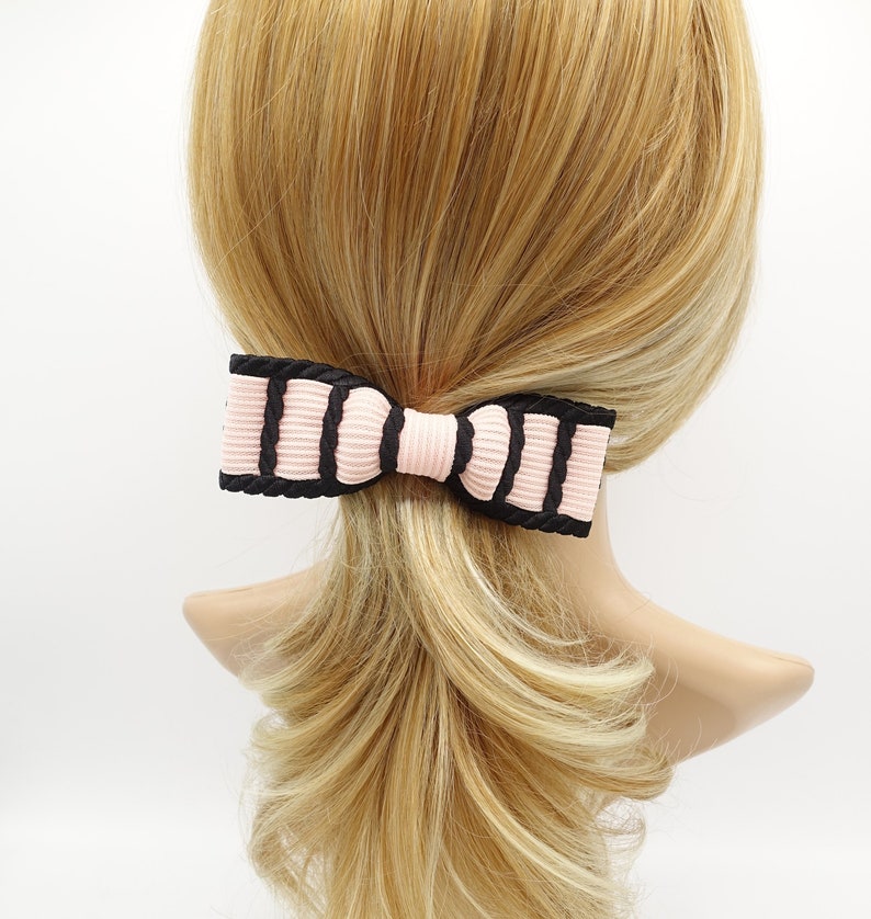 Pleated Fabric Hair Bow Twisted Edge Fabric Trim Hair Bow - Etsy