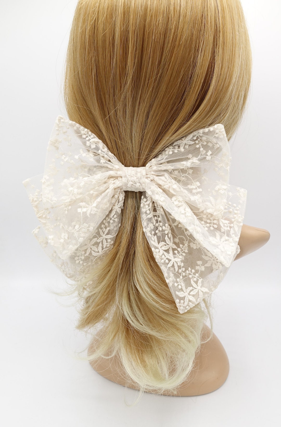 Floral Lace Hair Bow Layered Hair Accessory for Women - Etsy