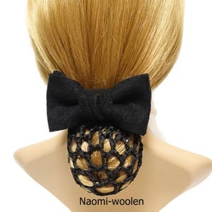 Hair Snood Net Bow French Barrette Clip Hygienic Hair Accessory - Etsy